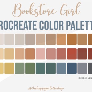 Fall Aesthetic Procreate Color Palette | iPad Lettering | Digital Art ...