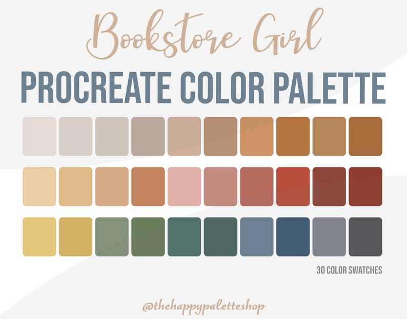 Fall Aesthetic Procreate Color Palette | iPad Lettering | Digital Art ...