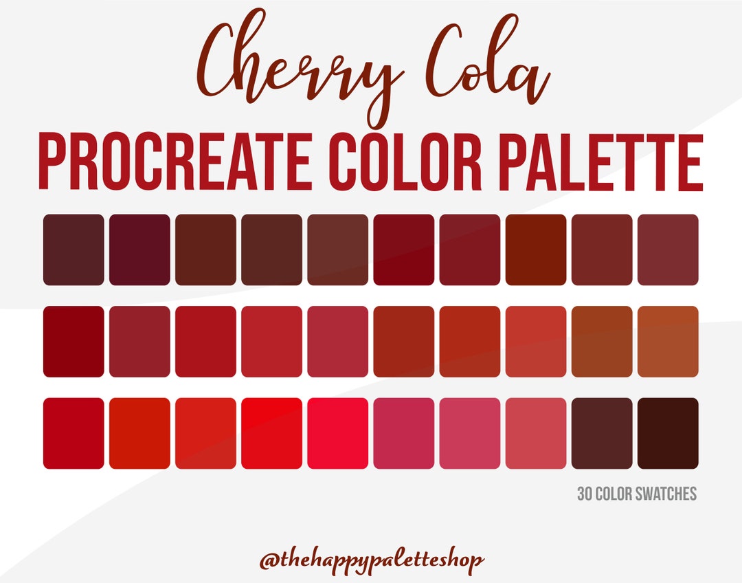 Red Procreate Color Palette | Lettering | Digital Art | Procreate ...