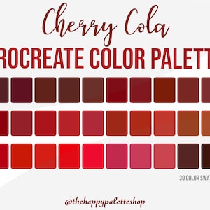 Red Procreate Color Palette | Lettering | Digital Art | Procreate ...
