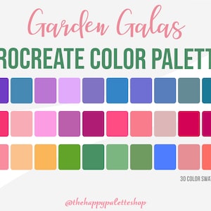 Floral Rainbow Procreate Color Palette | Summer Procreate Palette ...