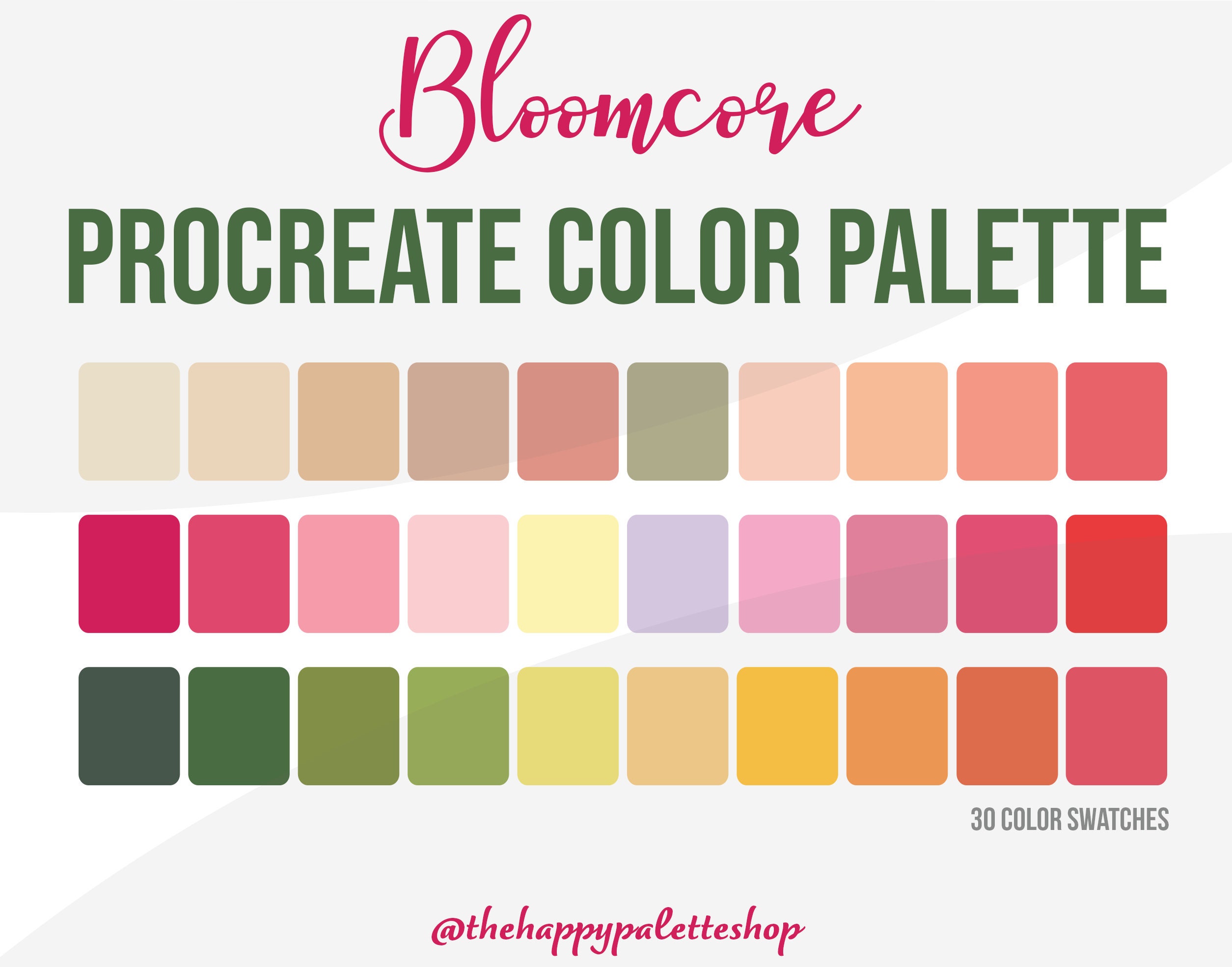 Aesthetic Procreate Color Palettes Bundle | Lettering | Digital Art ...