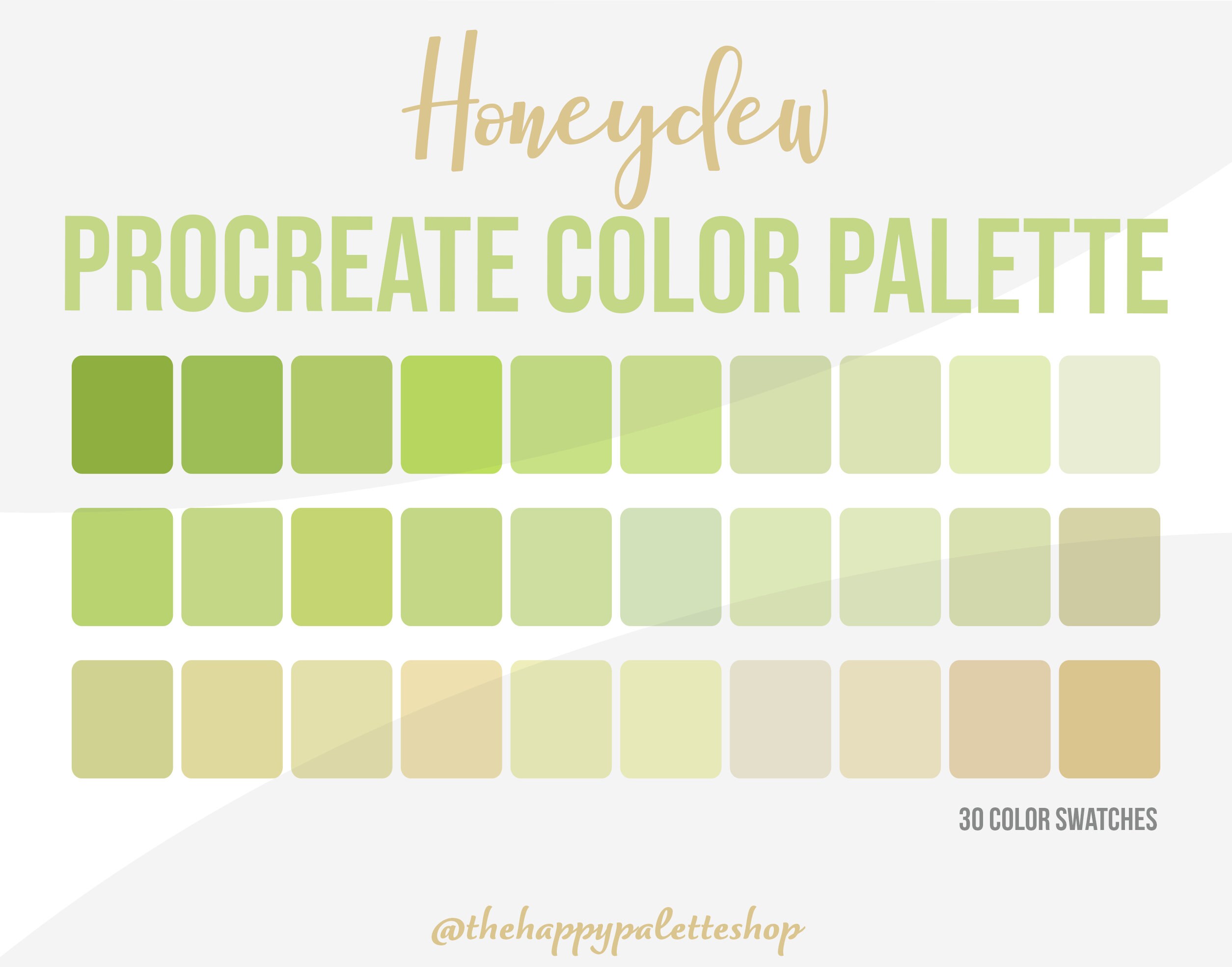 Green Procreate Color Palette | Lettering | Digital Art | iPad ...