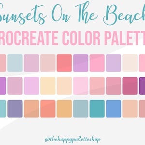 Pink Beach Procreate Color Palette | iPad Lettering | Digital Art ...