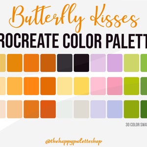 Orange Procreate Color Palette | Spring Color Palette | iPad Lettering ...