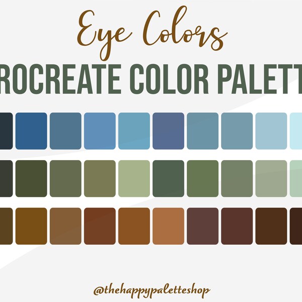 Procreate Eye Color Palette - Etsy
