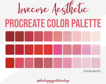 Red and Pink Procreate Color Palette | Digital Art | iPad Procreate ...