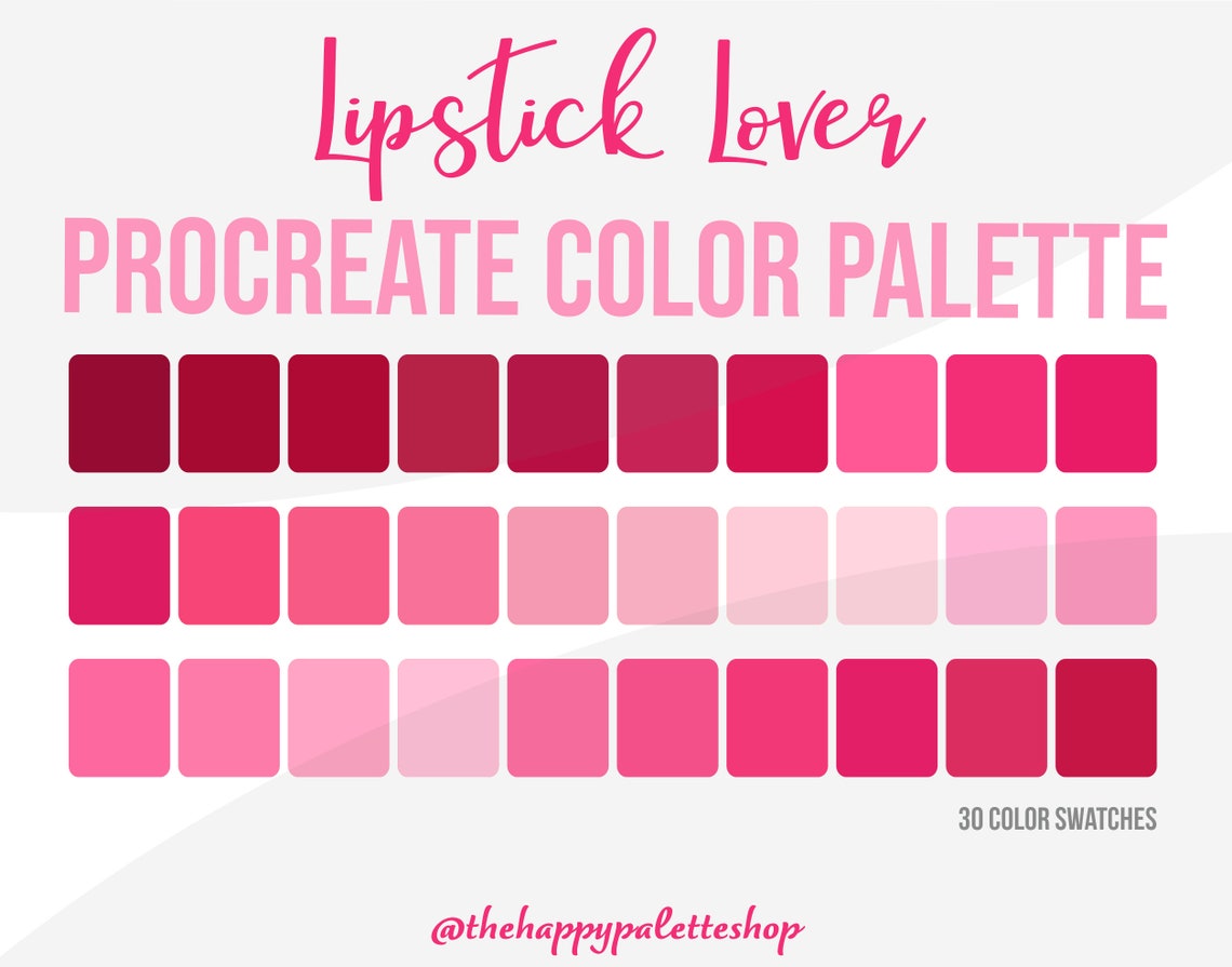 Red and Pink Procreate Color Palette | Digital Art | iPad Procreate ...