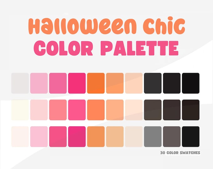 Zombie Halloween Color Palette With Hex Codes & Rgb Codes, Procreate ...