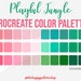 Pink Procreate Color Palette iPad Lettering Digital Art Green Procreate ...