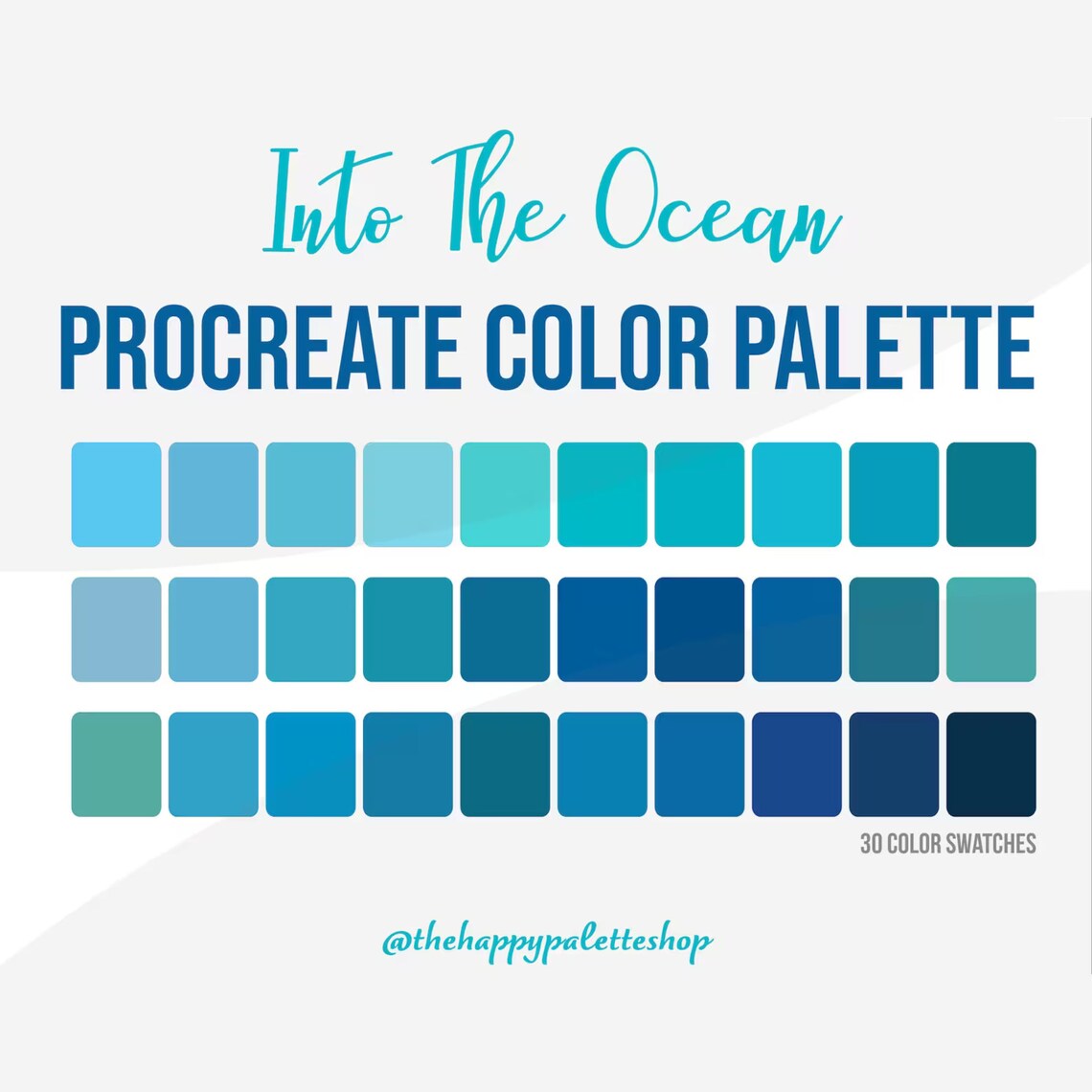 Ocean Procreate Color Palette | Lettering | Digital Art | Illustration ...