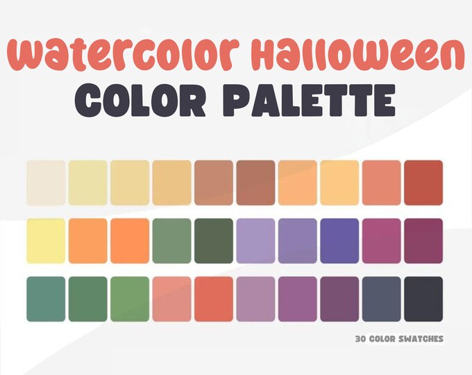 Zombie Halloween Color Palette With Hex Codes & Rgb Codes, Procreate ...