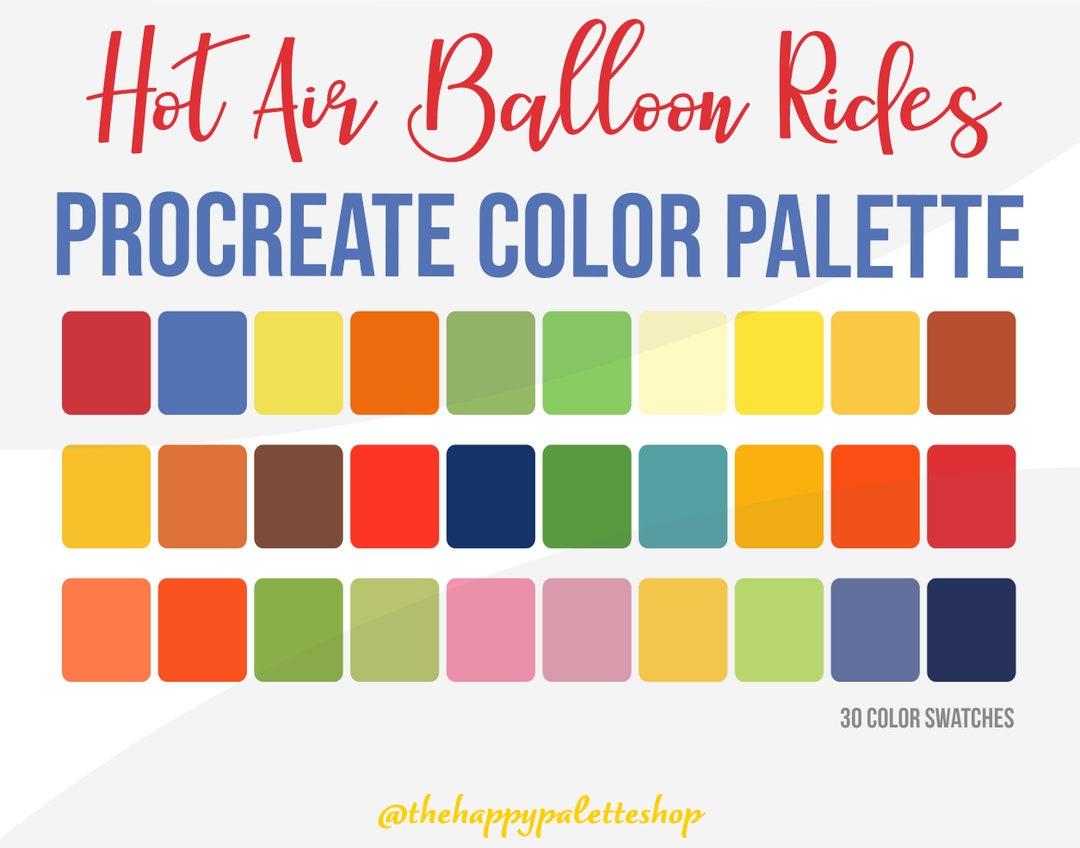 Summer Procreate Color Palette | Lettering | Digital Art | iPad ...