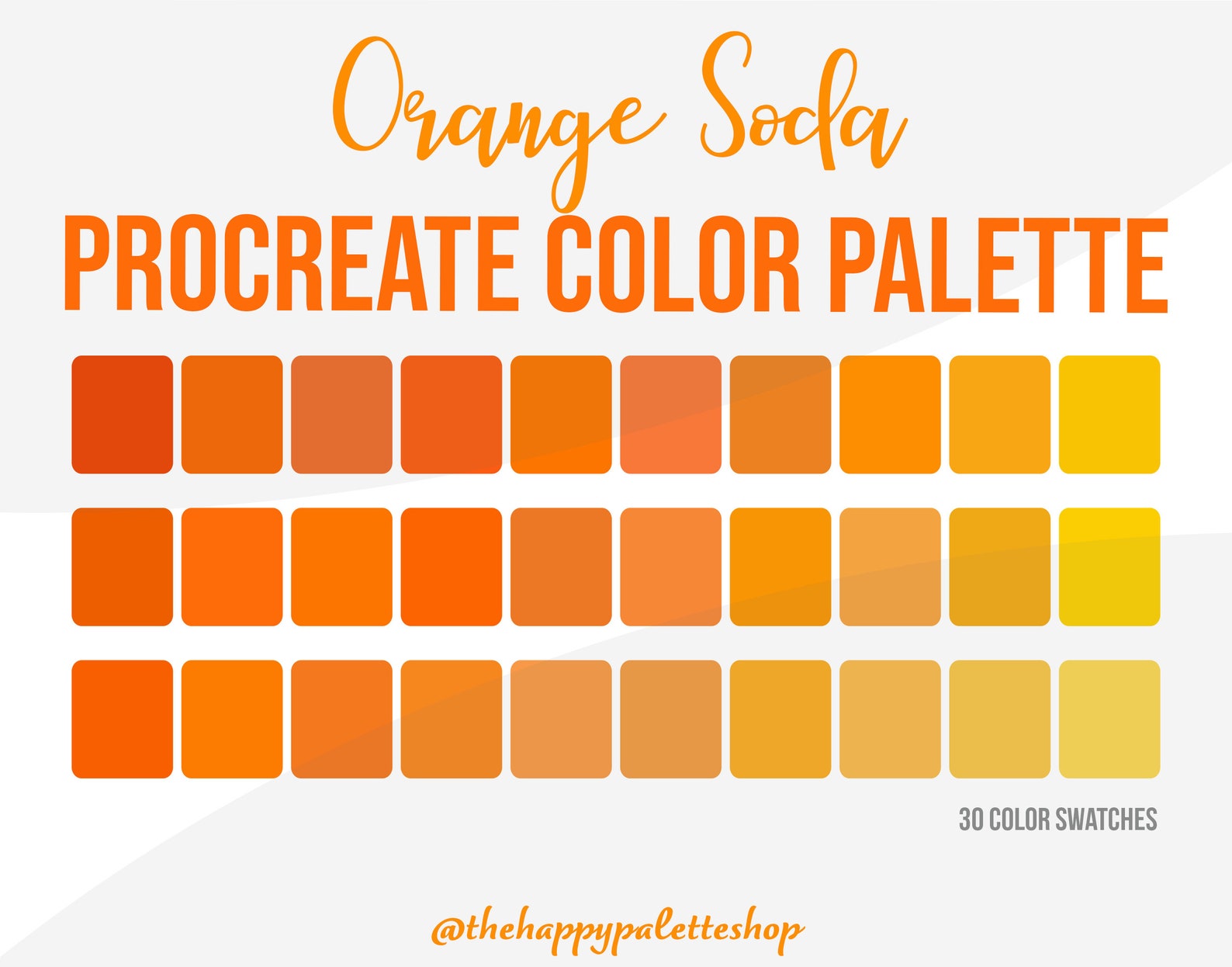 Orange Procreate Color Palette | iPad Procreate Lettering | Digital Art ...