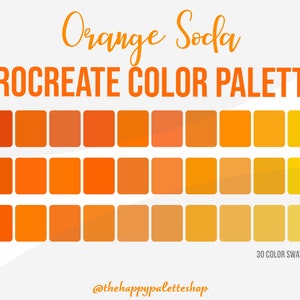 Orange Procreate Color Palette | iPad Procreate Lettering | Digital Art ...