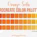 Orange Procreate Color Palette | iPad Procreate Lettering | Digital Art ...