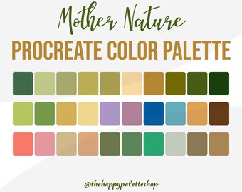 Green Procreate Color Palette iPad Lettering Digital Art - Etsy