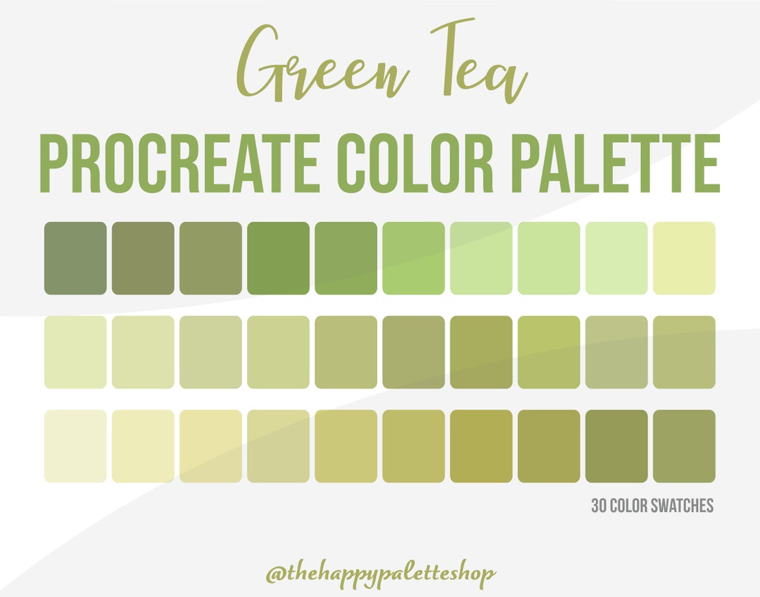 Green Procreate Color Palette | iPad Lettering | Digital Art ...