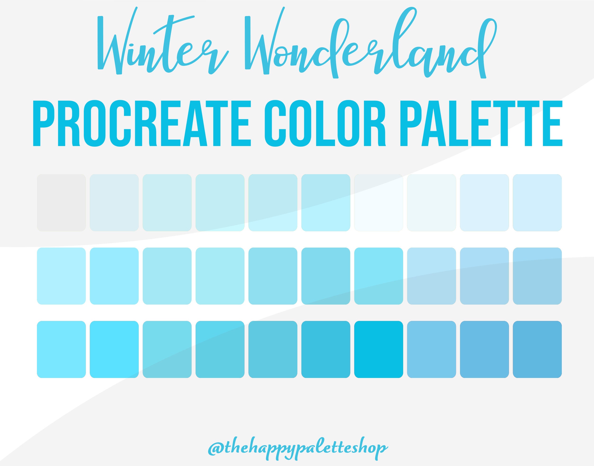Winter Blue Procreate Color Palette | Palette | Lettering | Digital Art ...
