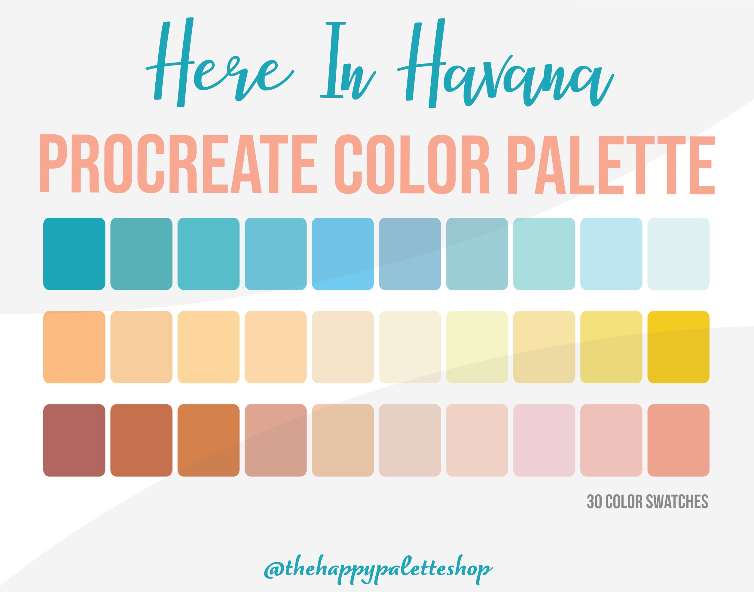 Beach Procreate Color Palette | Lettering | Digital Art | Digital ...