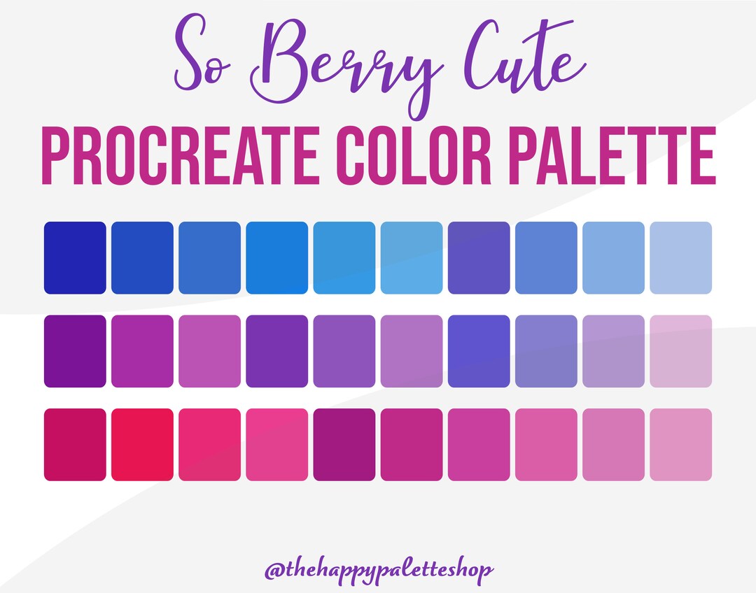 So Berry Cute Procreate Palette | Lettering | Digital Art | iPad ...