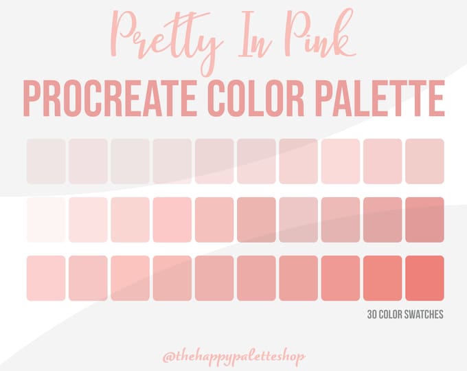 Pretty Pink Procreate Color Palette | Lettering | Digital Art ...