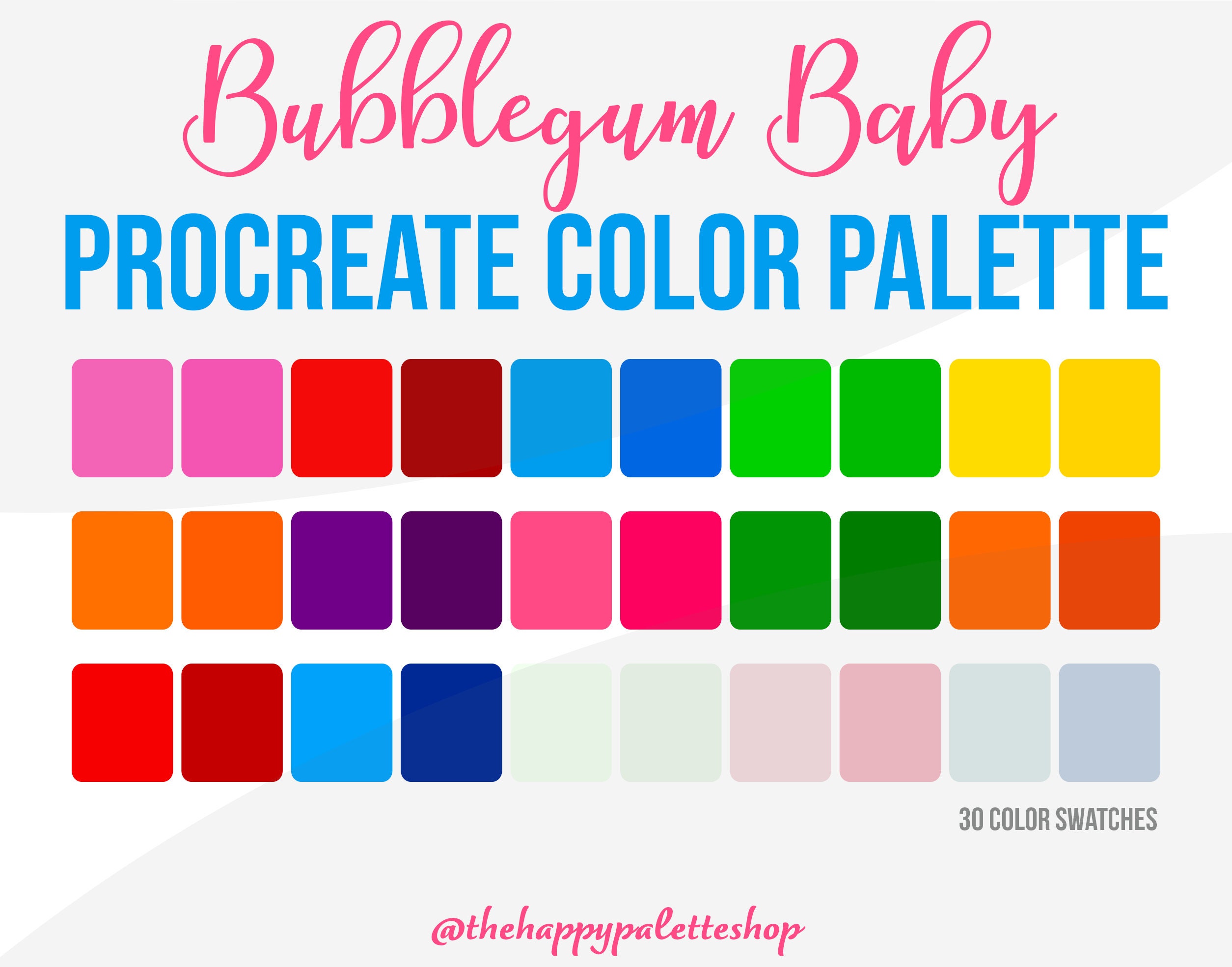 Bubblegum Procreate Color Palette | Lettering | Digital Art | Digital ...
