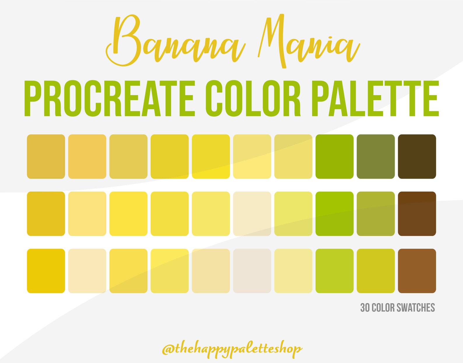 Yellow Procreate Color Palette | Lettering | Digital Art | iPad ...