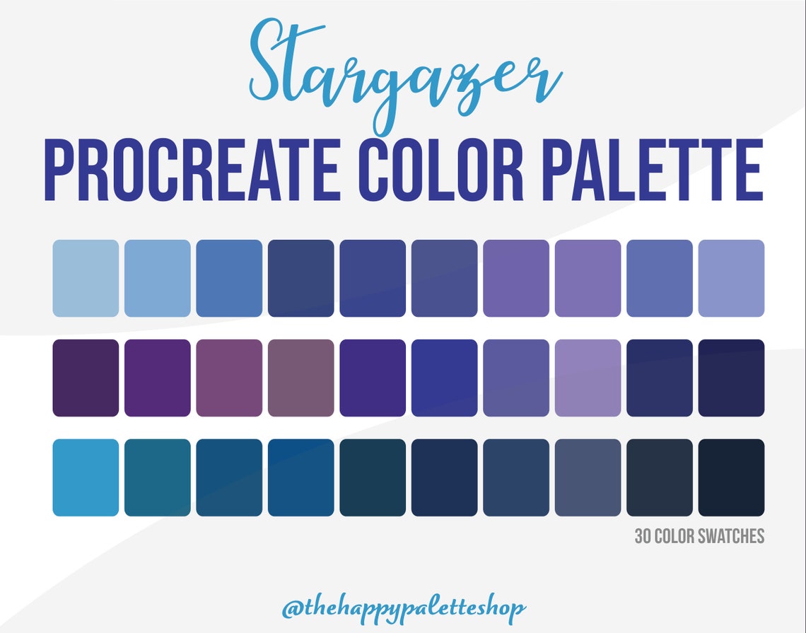 Blue Procreate Color Palette | Summer Procreate Color Palette ...