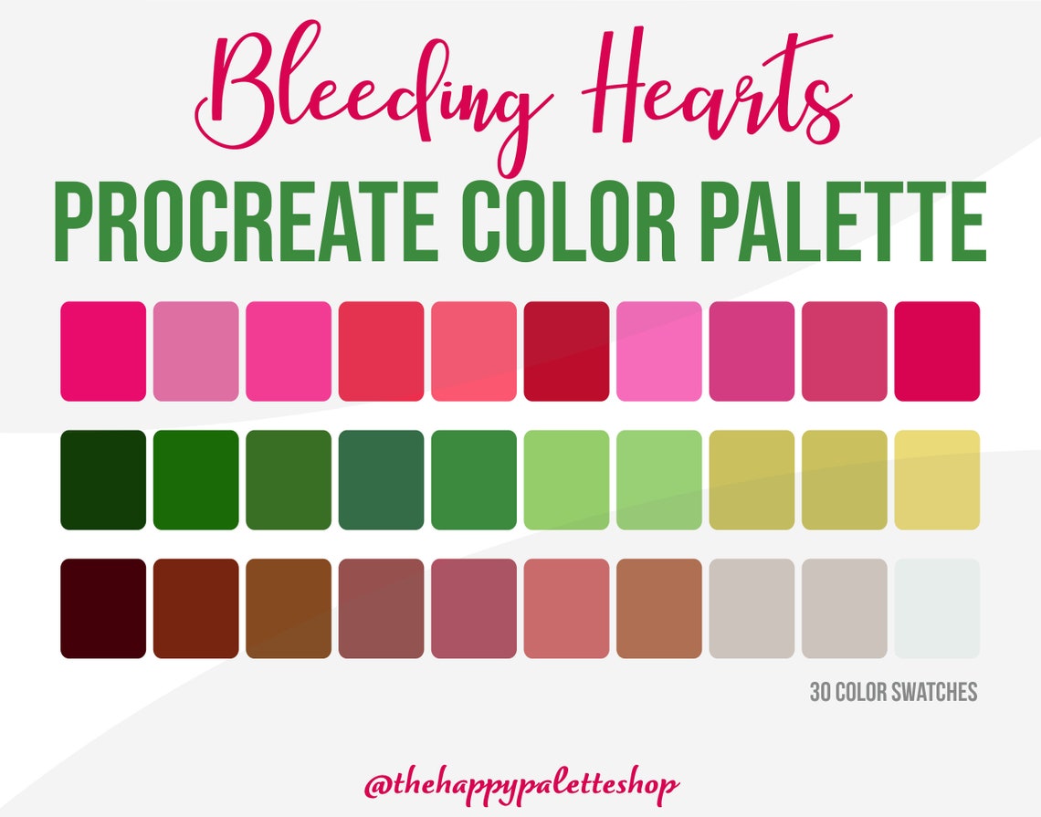 Pink Flower Procreate Color Palette | Lettering | Digital Art | iPad ...