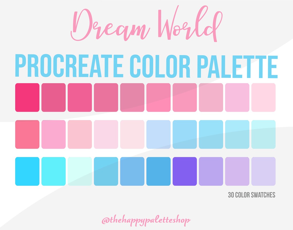 Pink Procreate Color Palette | Procreate Swatches | Cute Procreate ...
