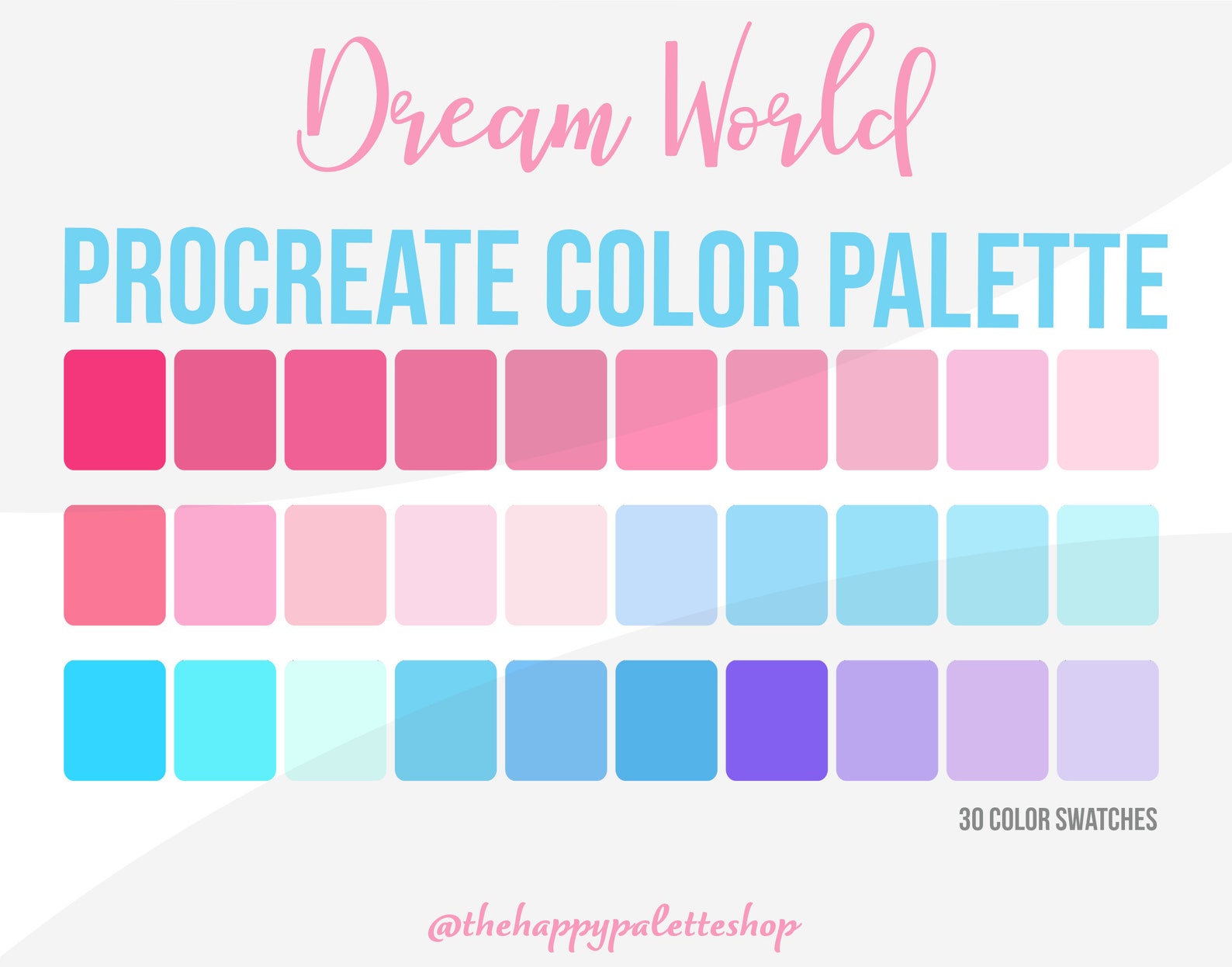Pink Procreate Color Palette | Procreate Swatches | Cute Procreate ...