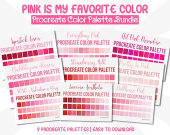 Pink Procreate Color Palettes Including (Download Now) - Etsy