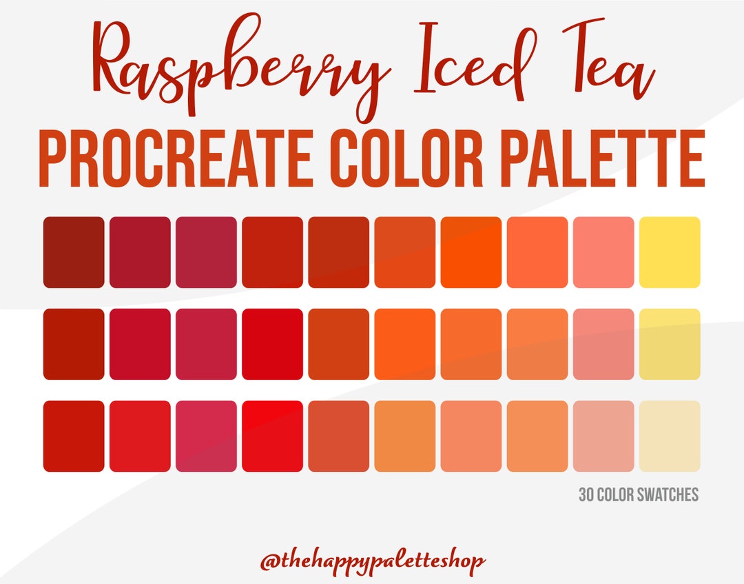 Red Procreate Color Palette | Lettering | Digital Art | Illustration ...