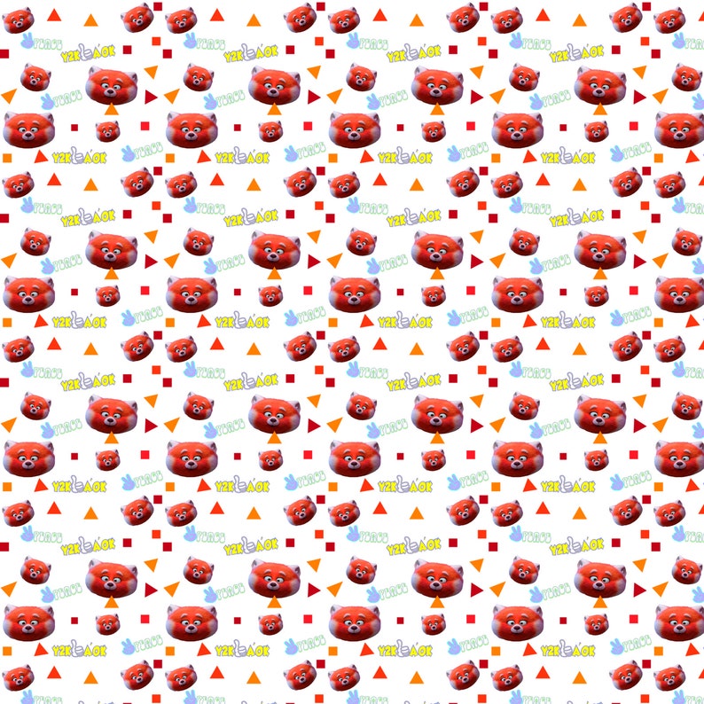 Turning Red Digital Paper - Etsy