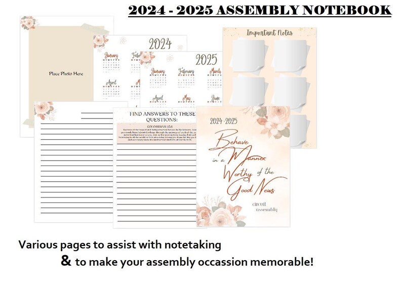 JW Assembly Notebook 2024 2025 Behave in a Manner Worthy of the Good ...