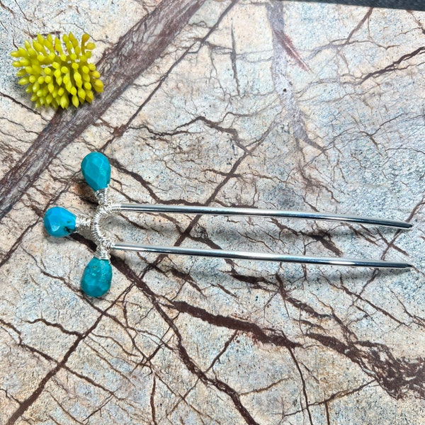Turquoise Hair Pin - Etsy