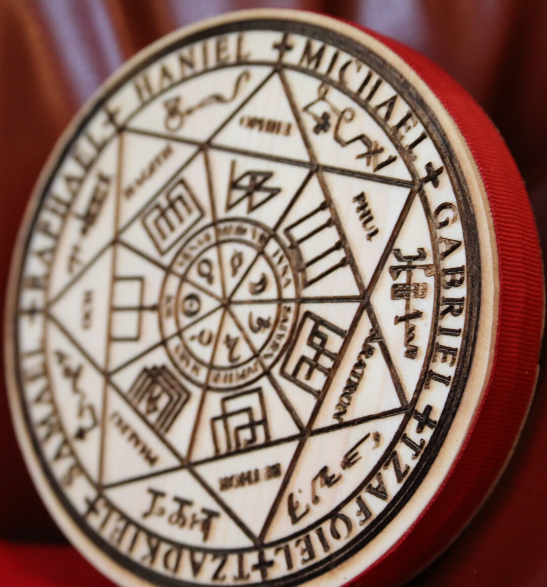 Talisman [ Seals of the 7 Archangels]-wood Engraved - Ready to Bond and ...
