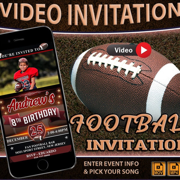 Football Invitation - Etsy