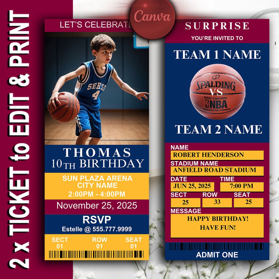 Editable CLEVELAND Themed Ticket Invitation, Cleveland Party Invite ...