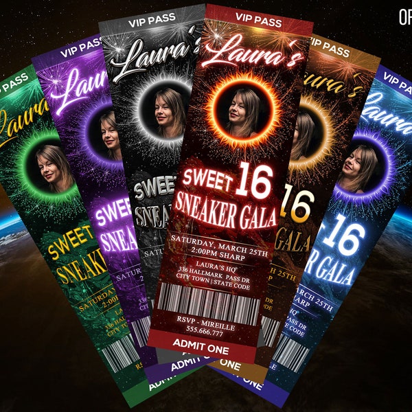 Sneaker Ball Ticket Template - Etsy