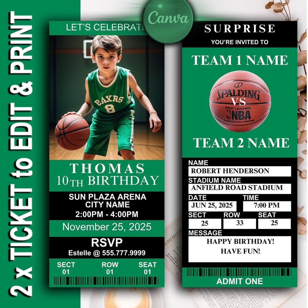 Editable Boston Themed Ticket Invitation, Boston Party Invite, Boston ...