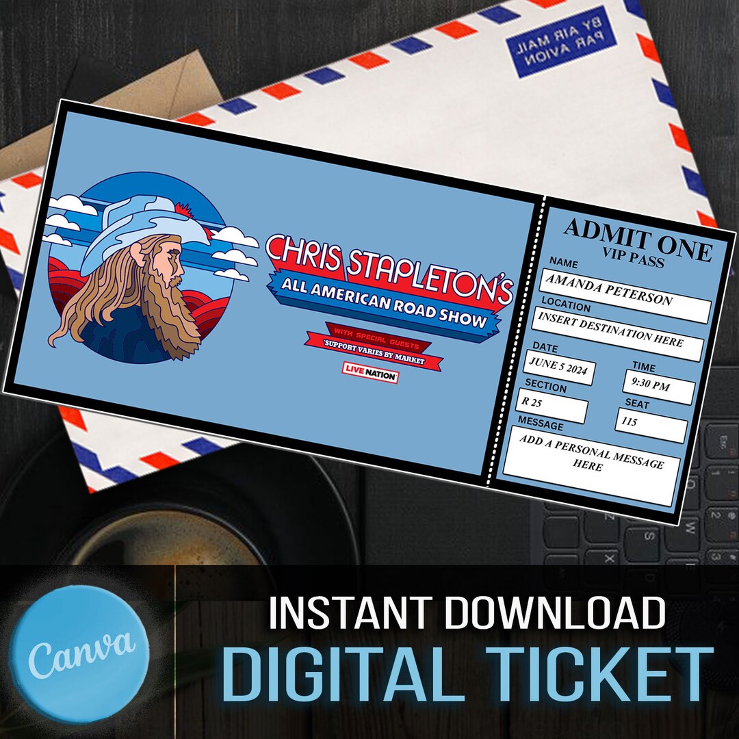 CHRIS STAPLETON All American Road Show , Custom Memorabilia Souvenir ...