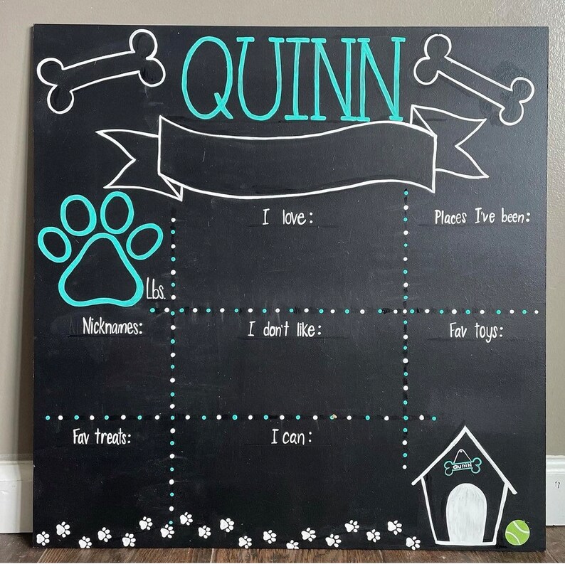 Dog Birthday Chalkboard - Etsy
