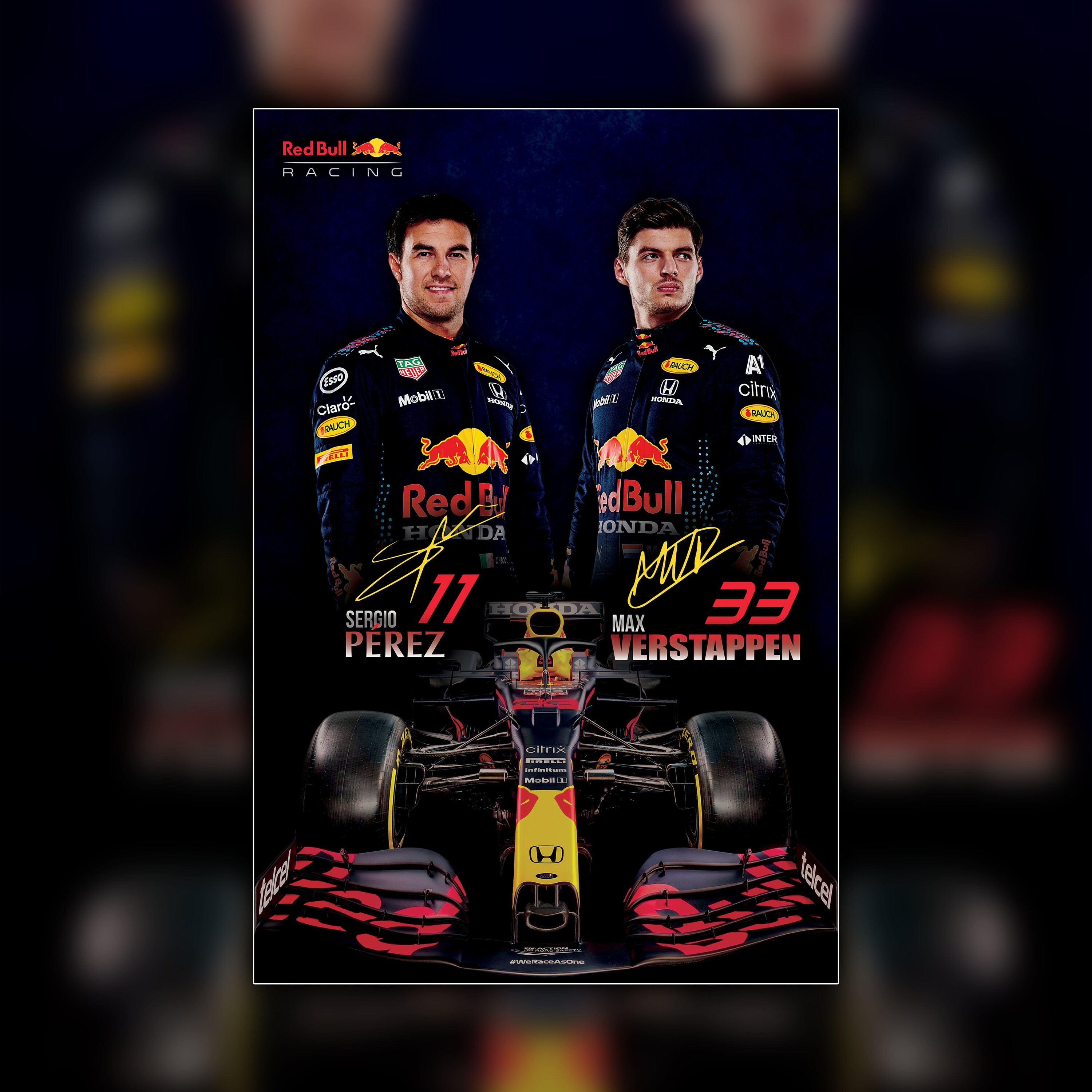 Red Bull 2021 F1 Team Poster - Etsy UK