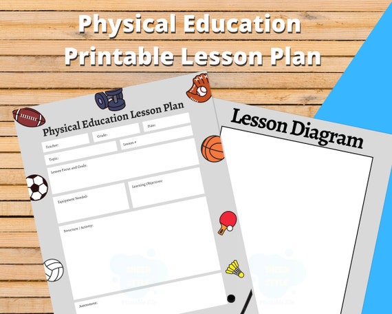 Lesson Planner Printable for Teachers Physical Education | Etsy
