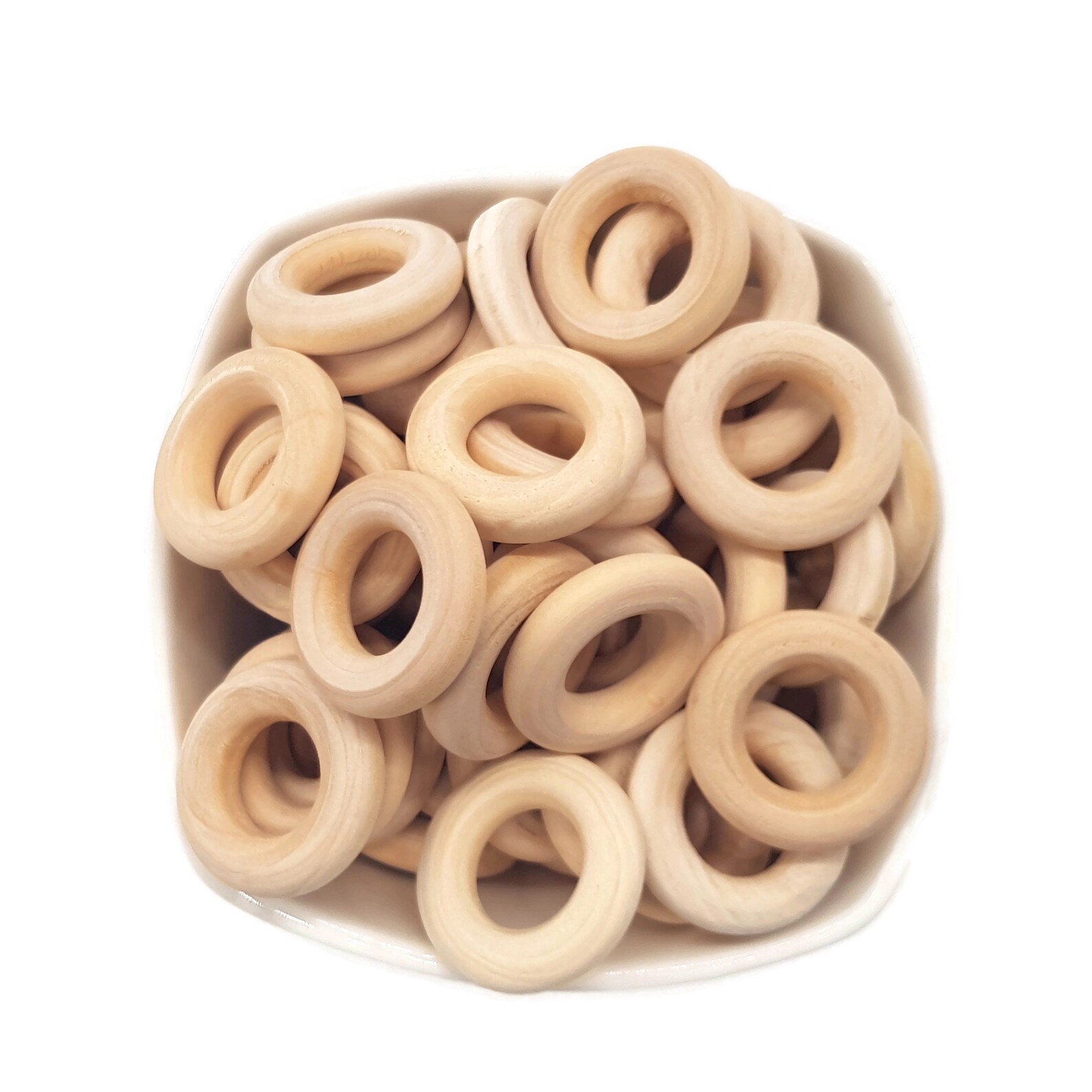 Unfinished Wood Ring Round Natural Circle Macrame Ring Wooden Craft ...