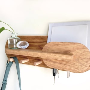 Entryway Organization, Key Holder, Wall Mount Coat Rack With Shelf ...