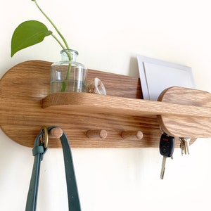 Entryway Organization, Key Holder, Wall Mount Coat Rack With Shelf ...