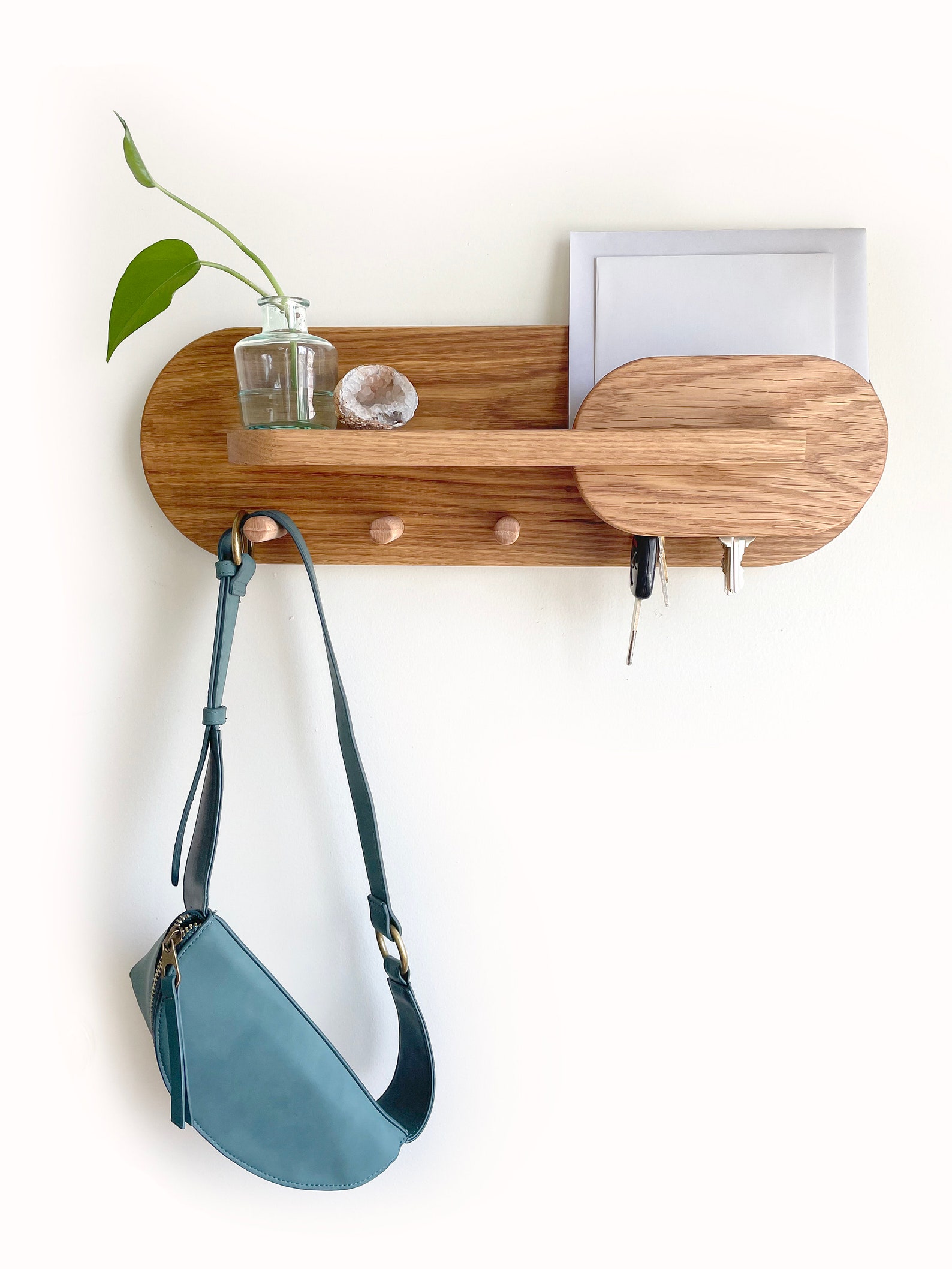 Entryway Organization Key Holder Wall Mount Coat Rack With - Etsy